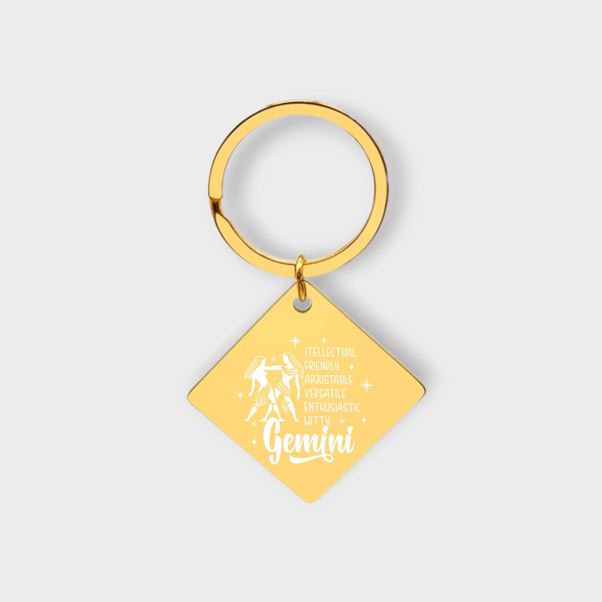 Gemini Star Sign Descriptive Keychain