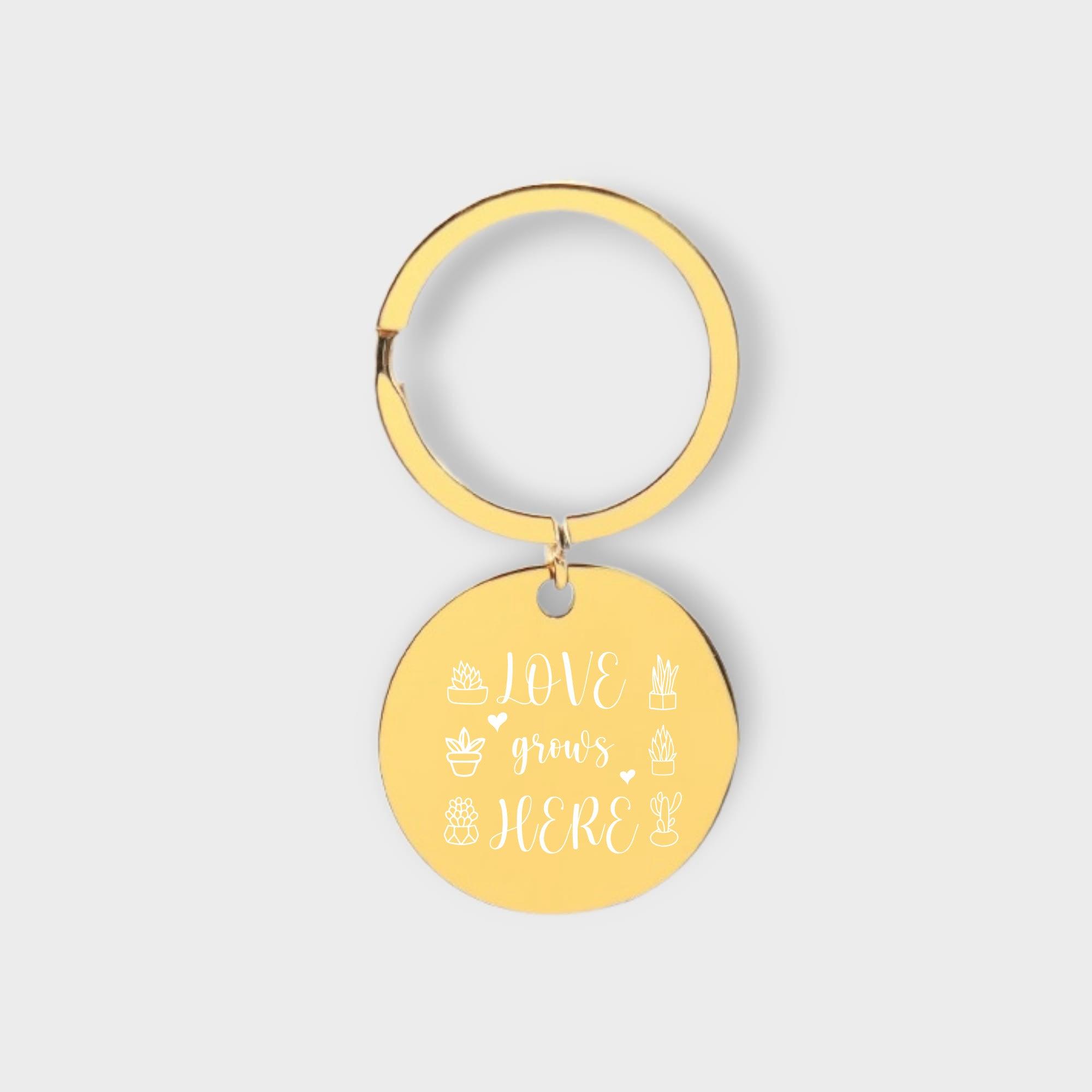 Love Grows Here Keychain