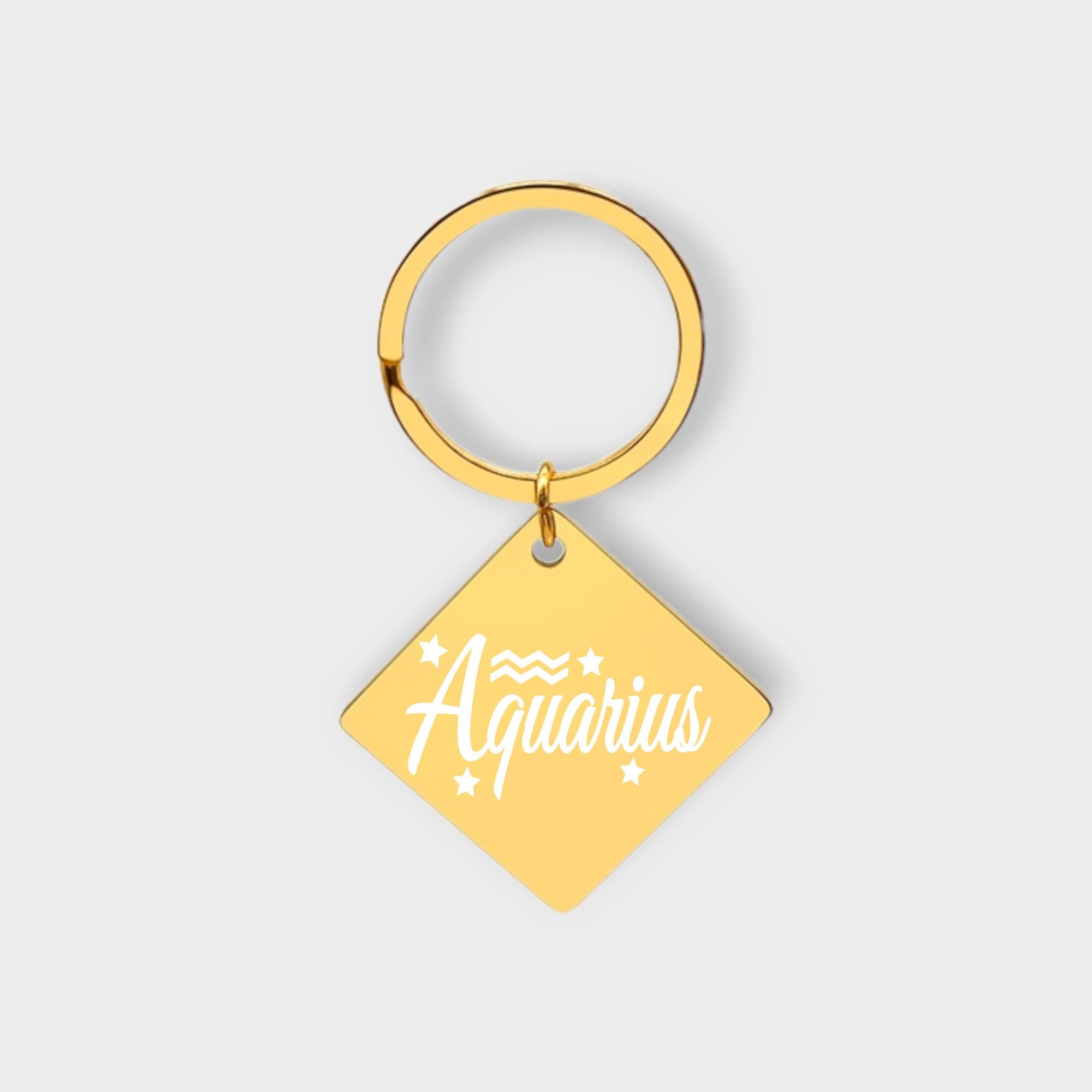 Aquarius Star Sign Keychain