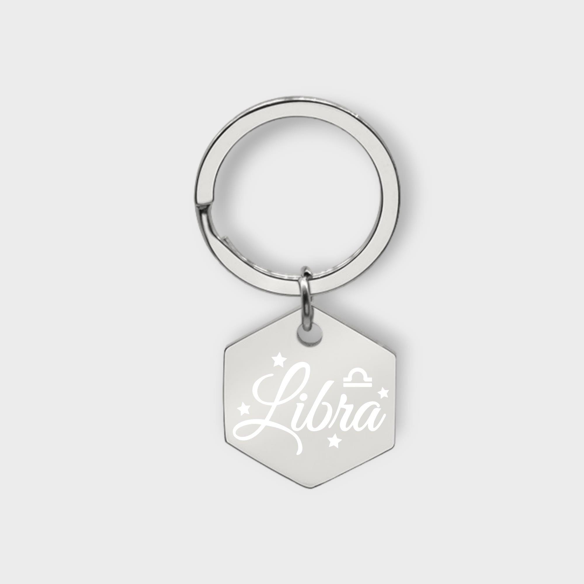 Libra Star Sign Keychain