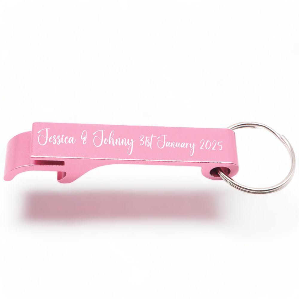 Personalised Wedding Keyring Bottle Openers