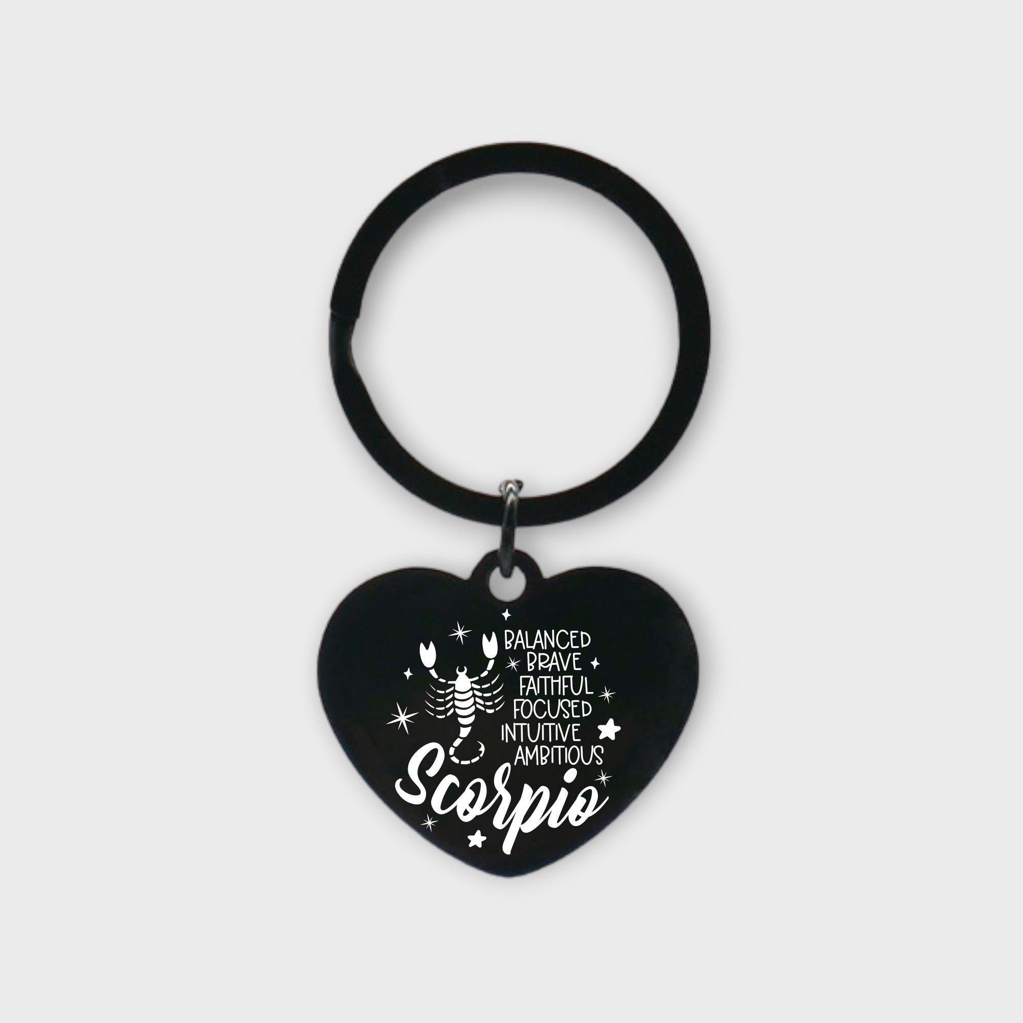 Scorpio Star Sign Descriptive Keychain